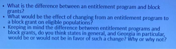 Solved • What is the difference between an entitlement | Chegg.com