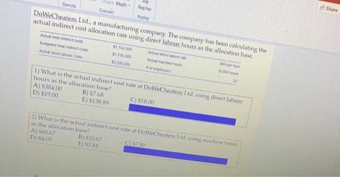 Solved 3 Share pe Math Replay Stencils Convert Replay | Chegg.com