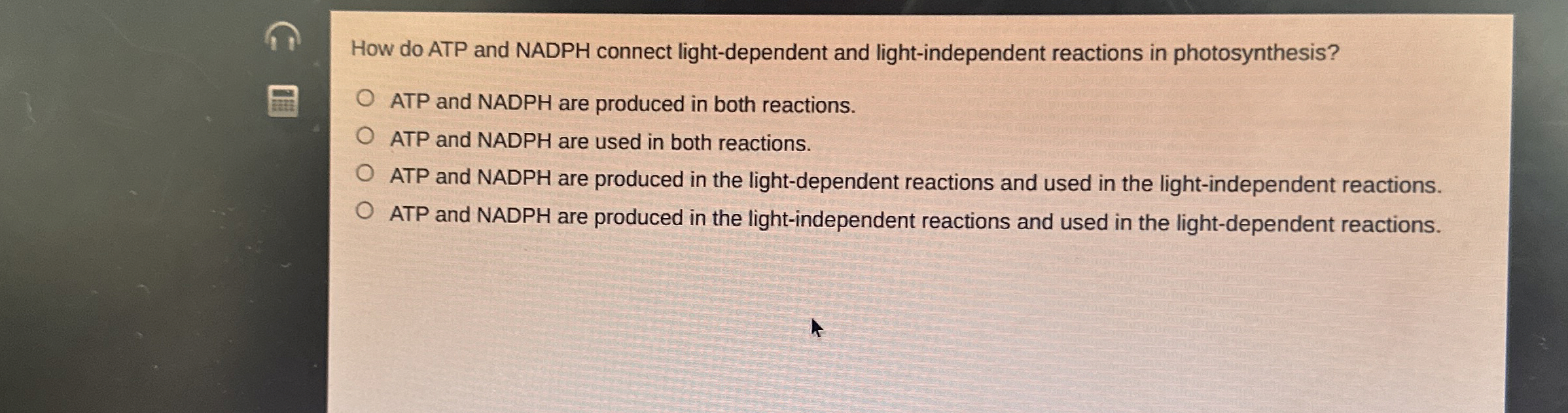 Solved How do ATP and NADPH connect light-dependent and | Chegg.com