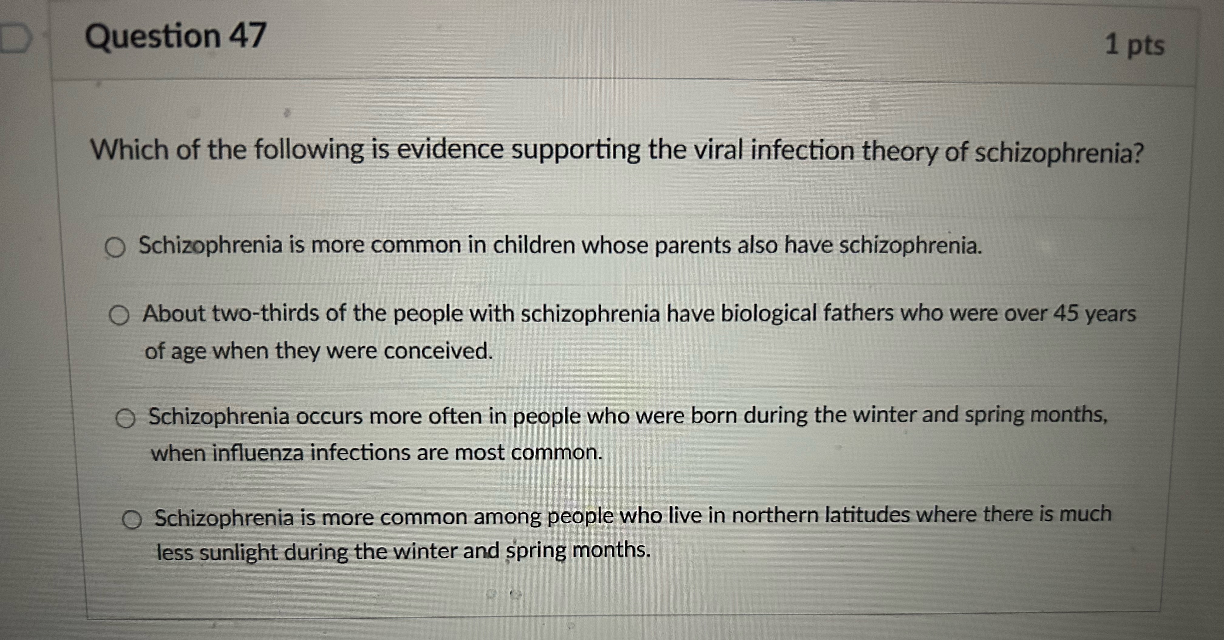 Solved Question 471ptsWhich of the following is evidence | Chegg.com