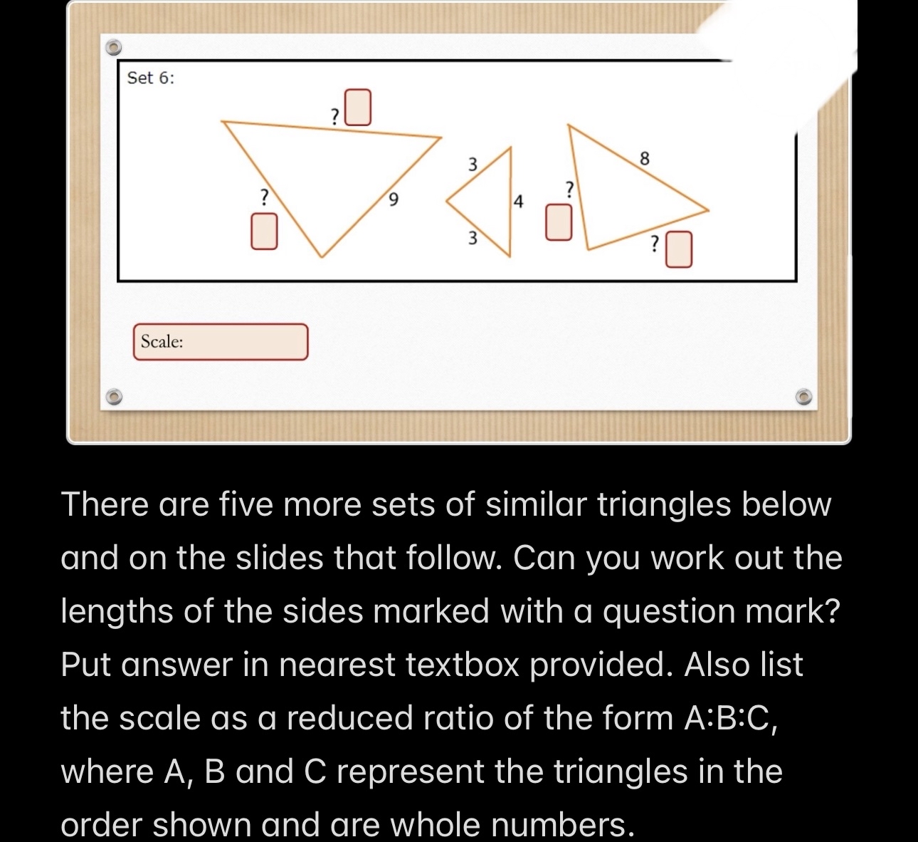 Solved There are five more sets of similar triangles below | Chegg.com