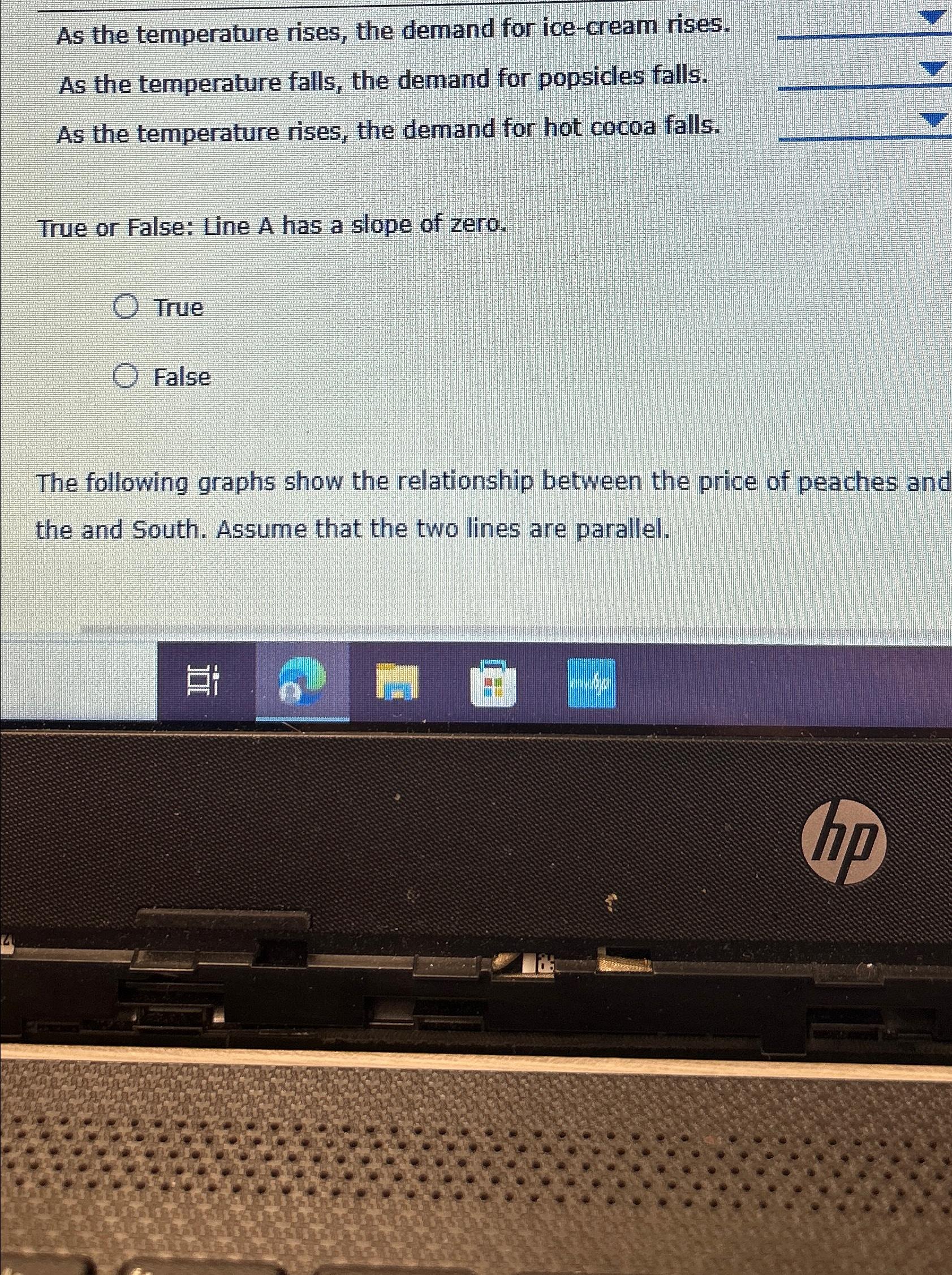 Solved As the temperature rises, the demand for ice-cream | Chegg.com