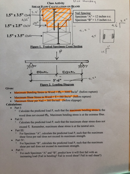 Solved Bue Monday Class Activity SHEAR FLOW CALCULATION ON | Chegg.com