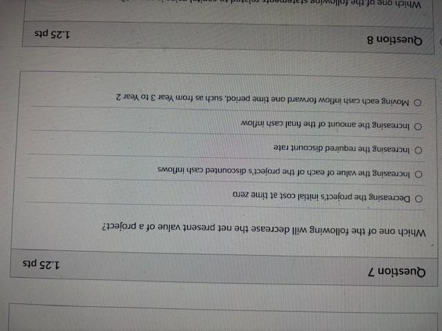 Solved Question 7Which one of the following will decrease | Chegg.com