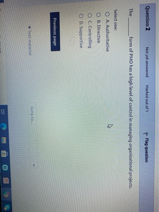 Solved Question 1 Not yet answered Marked out of 1 p Flag | Chegg.com