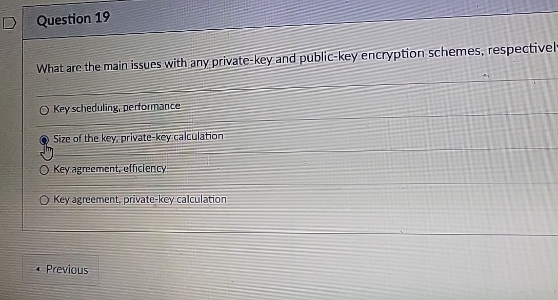 Solved Question 19What are the main issues with any | Chegg.com