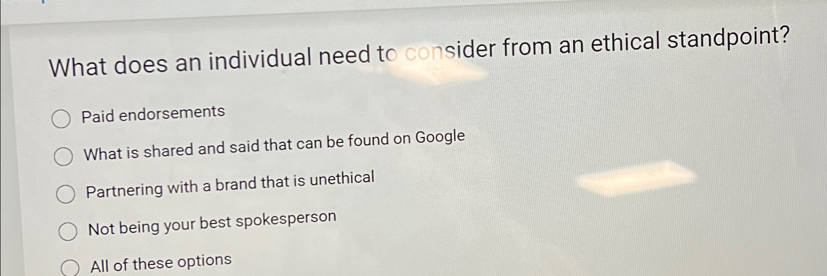 Solved What does an individual need to consider from an | Chegg.com