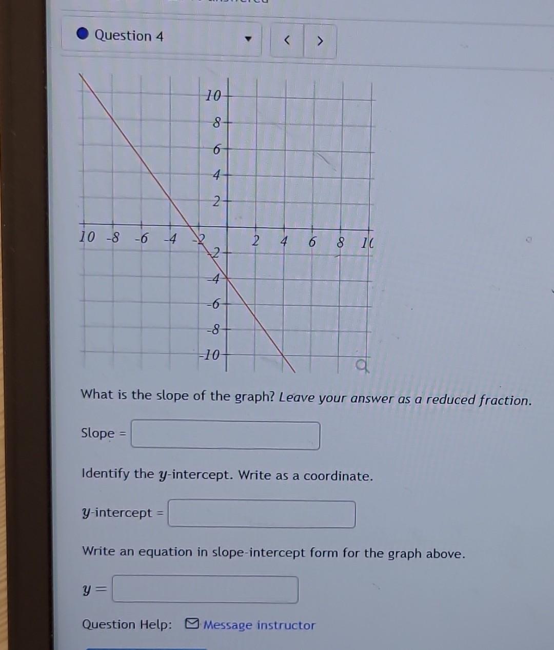 Solved What is the slope of the graph? Leave your answer as | Chegg.com
