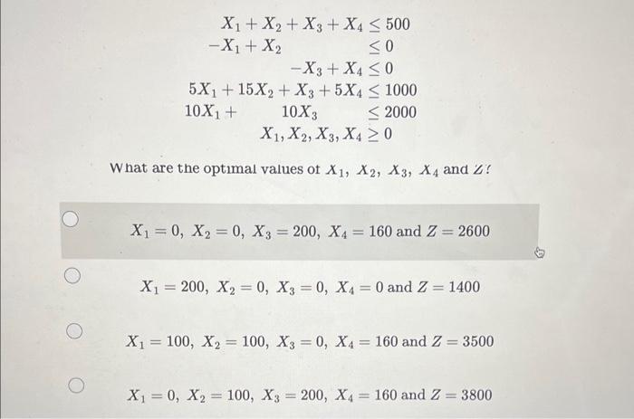 Solved Solve the following Linear Programming model in | Chegg.com