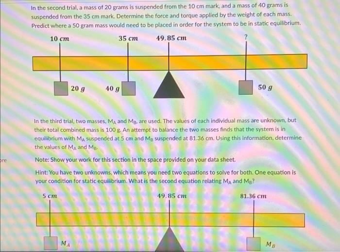 Solved By balancing the meterstick on a fulcrum (a fine | Chegg.com