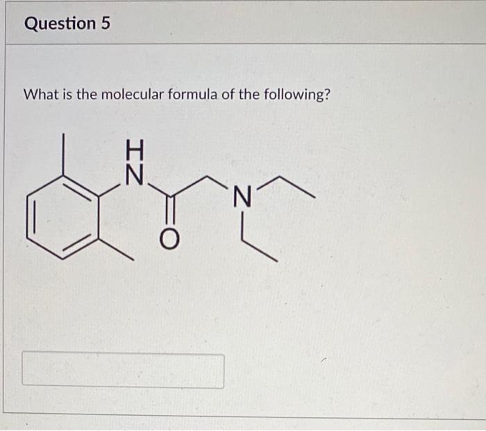 Solved What is the molecular formula of the following? | Chegg.com