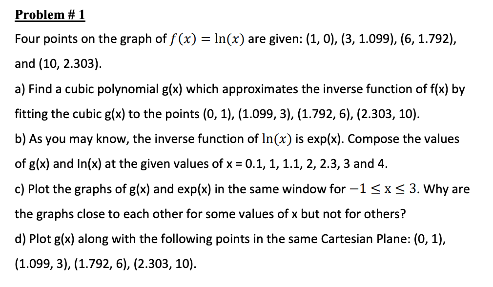 Solved Solve problem 1 ﻿using Maple Lab please specify the | Chegg.com