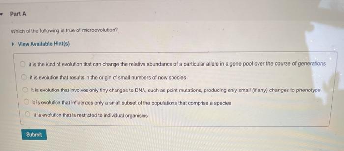 Solved Part A Which of the following is true of | Chegg.com