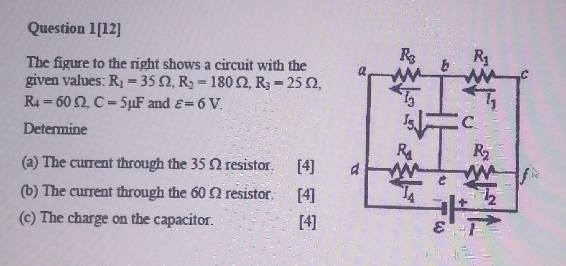 Solved The figure to the right shows a circuit with the | Chegg.com