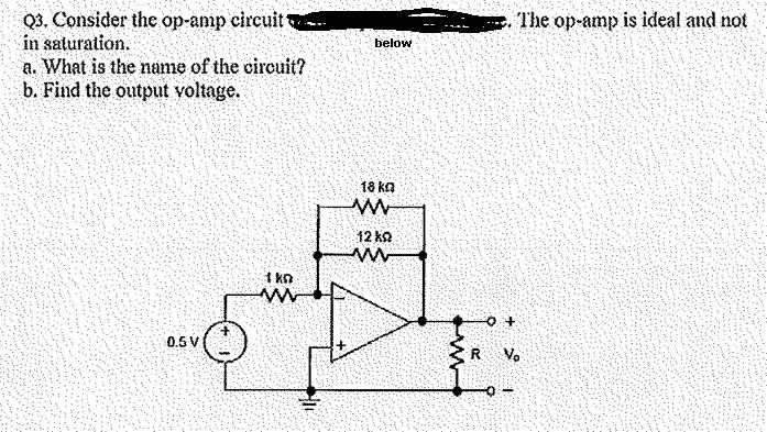 Solved Consider the op - amp circuit below. The op - amp is | Chegg.com Solved Consider the op - amp circuit below. The op - amp is | Chegg.com