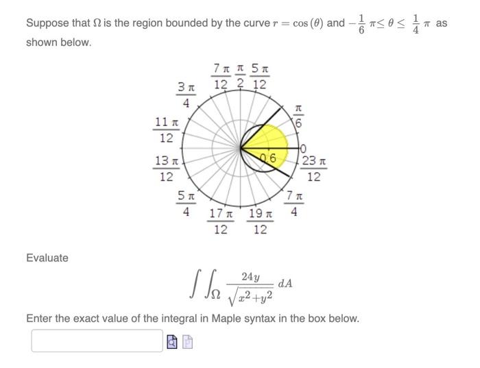 Solved Suppose that Ω is the region bounded by the curve | Chegg.com
