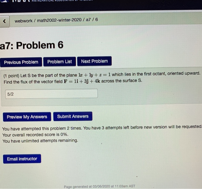 Solved webwork / math2002-winter-2020 / a7 / 6 a7: Problem 6 | Chegg.com
