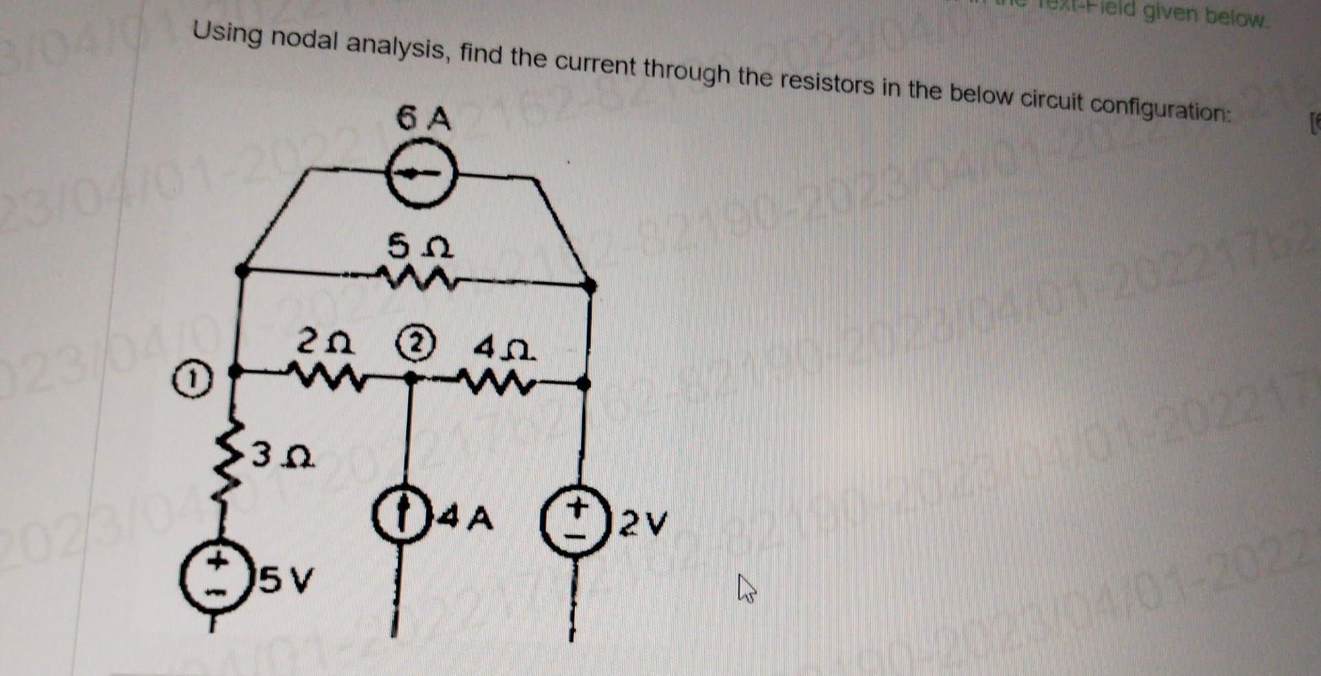 Solved Using nodal analysis, find the current through the | Chegg.com