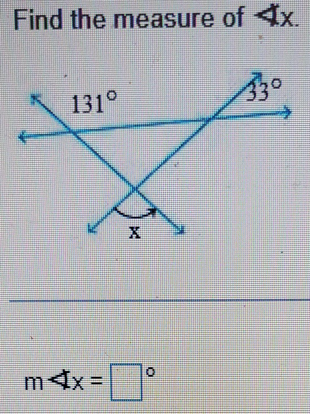 Solved Find the measure of 4x m4x= | Chegg.com