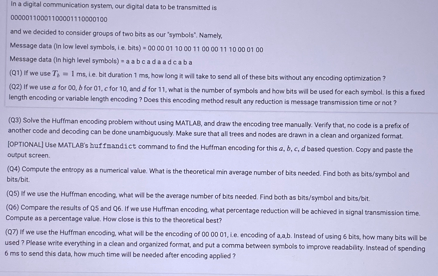 Solved In a digital communication system, our digital data | Chegg.com