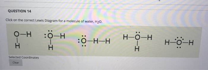 Solved QUESTION 14 Click on the correct Lewis Diagram for a | Chegg.com