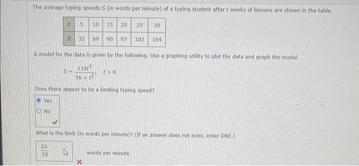 Solved The average typing speeds 5 (in words per minute) of | Chegg.com