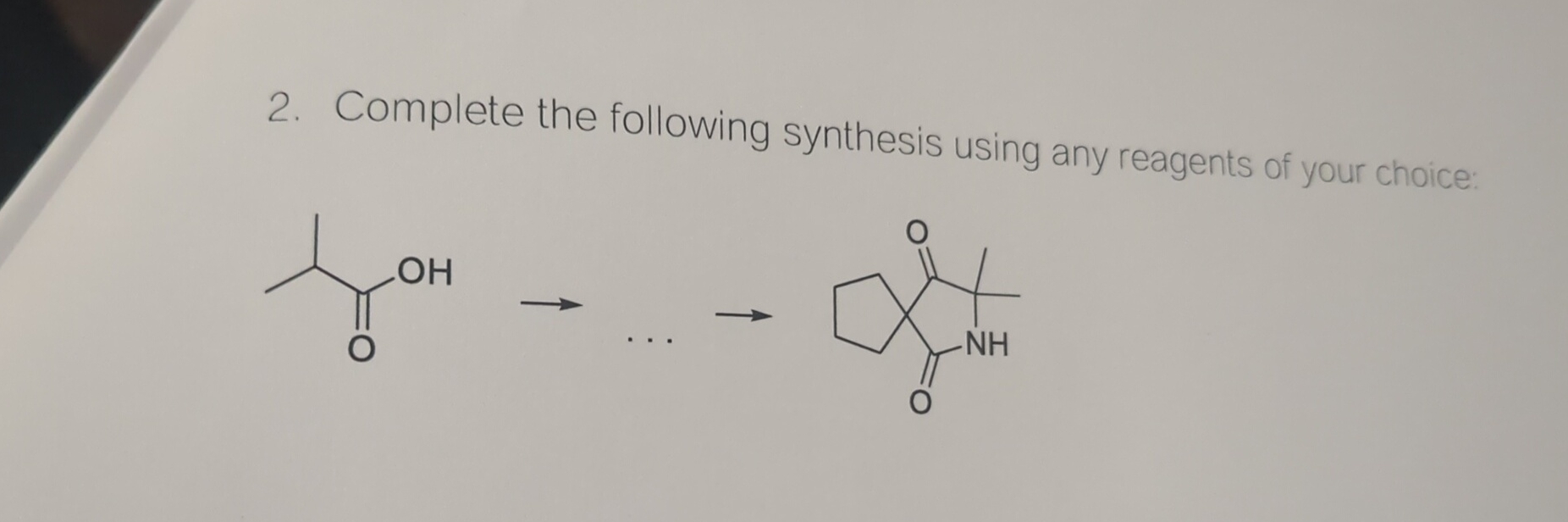 Solved Complete the following synthesis using any reagents | Chegg.com