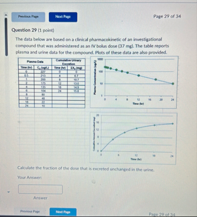 Solved Page 29 ﻿of 34Question 29 (1 ﻿point)The data below | Chegg.com