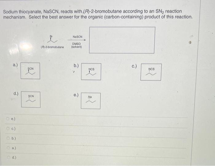 Solved Sodium thiocyanate, NaSCN, reacts with | Chegg.com