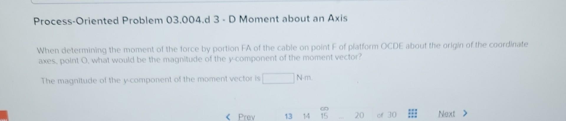 Solved Process-Oriented Problem 03.004 - 3 - D Moment about | Chegg.com