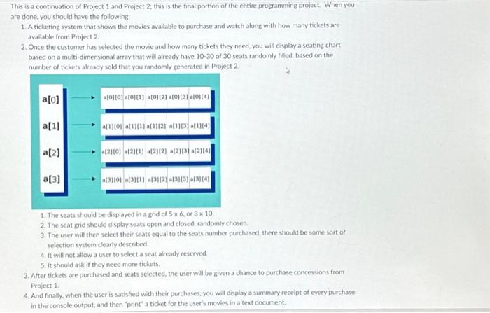 Solved This is a continuation of Project 1 and Project 2; | Chegg.com