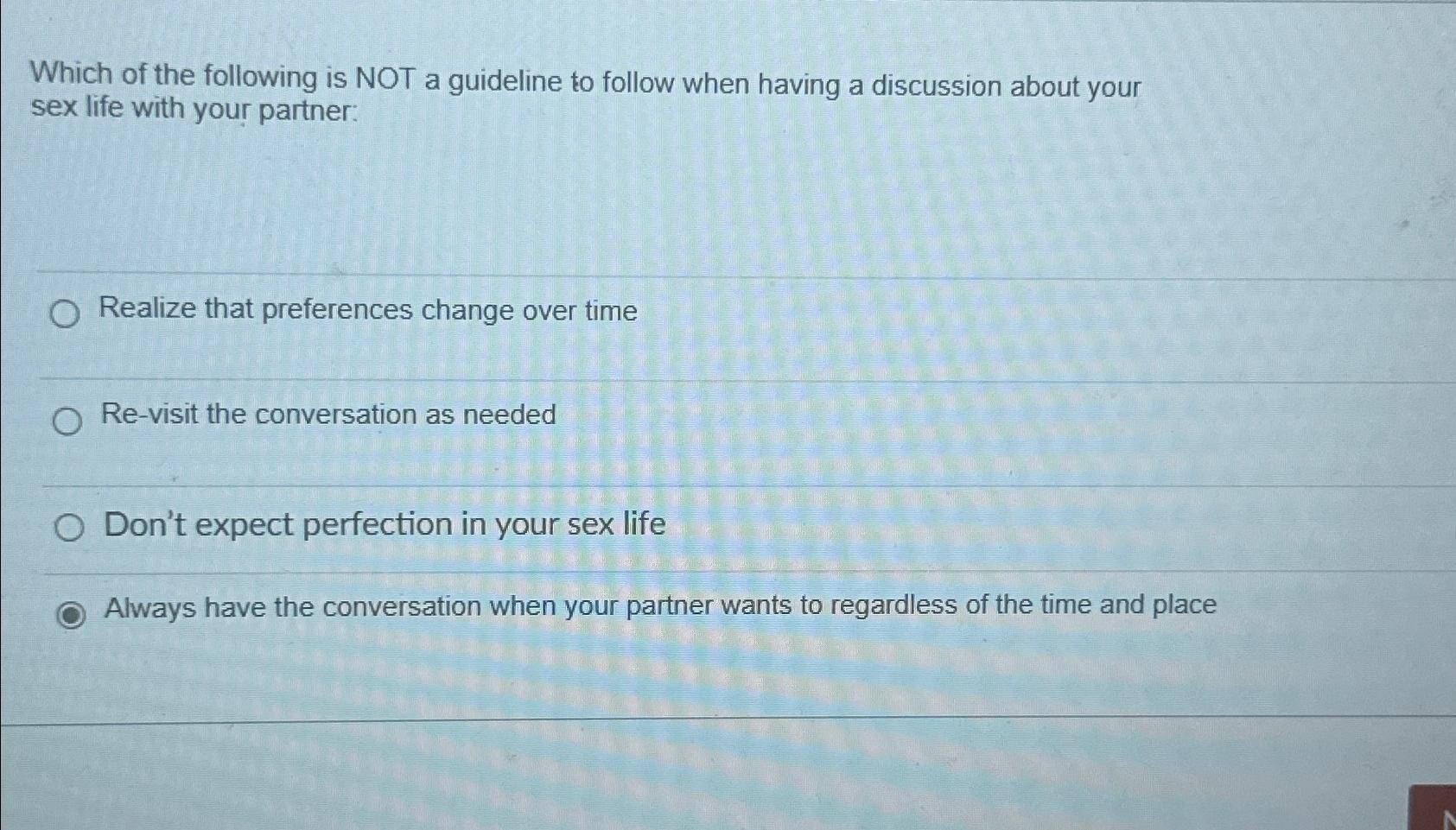 Solved Which of the following is NOT a guideline to follow | Chegg.com