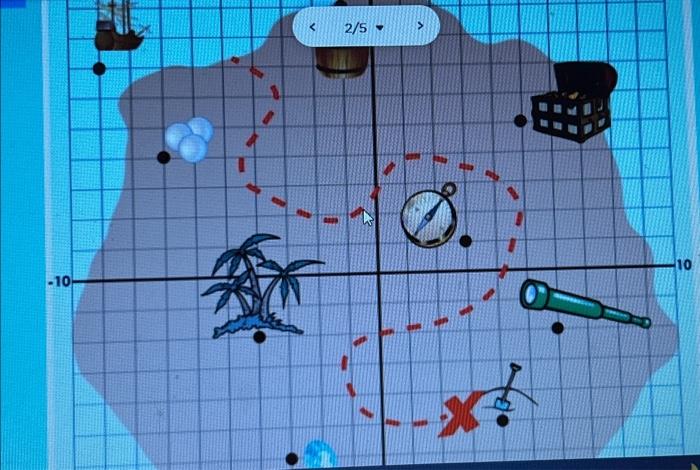 Solved Use the following treasure map to answer the | Chegg.com