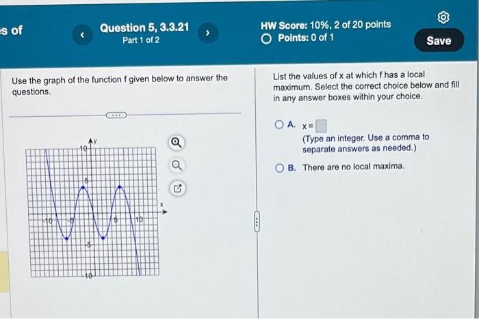 Solved Use the graph of the function f given below to answer | Chegg.com