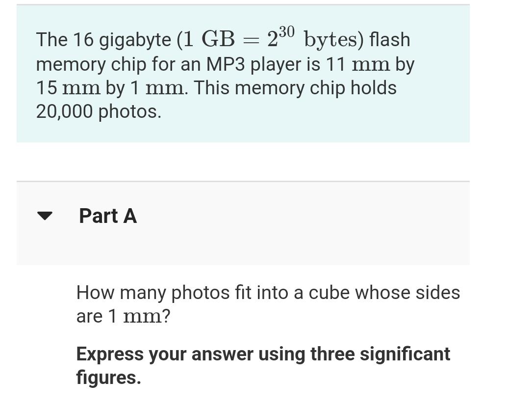 Solved The 16 ﻿gigabyte ( 1GB=230 ﻿bytes) ﻿flash memory chip | Chegg.com