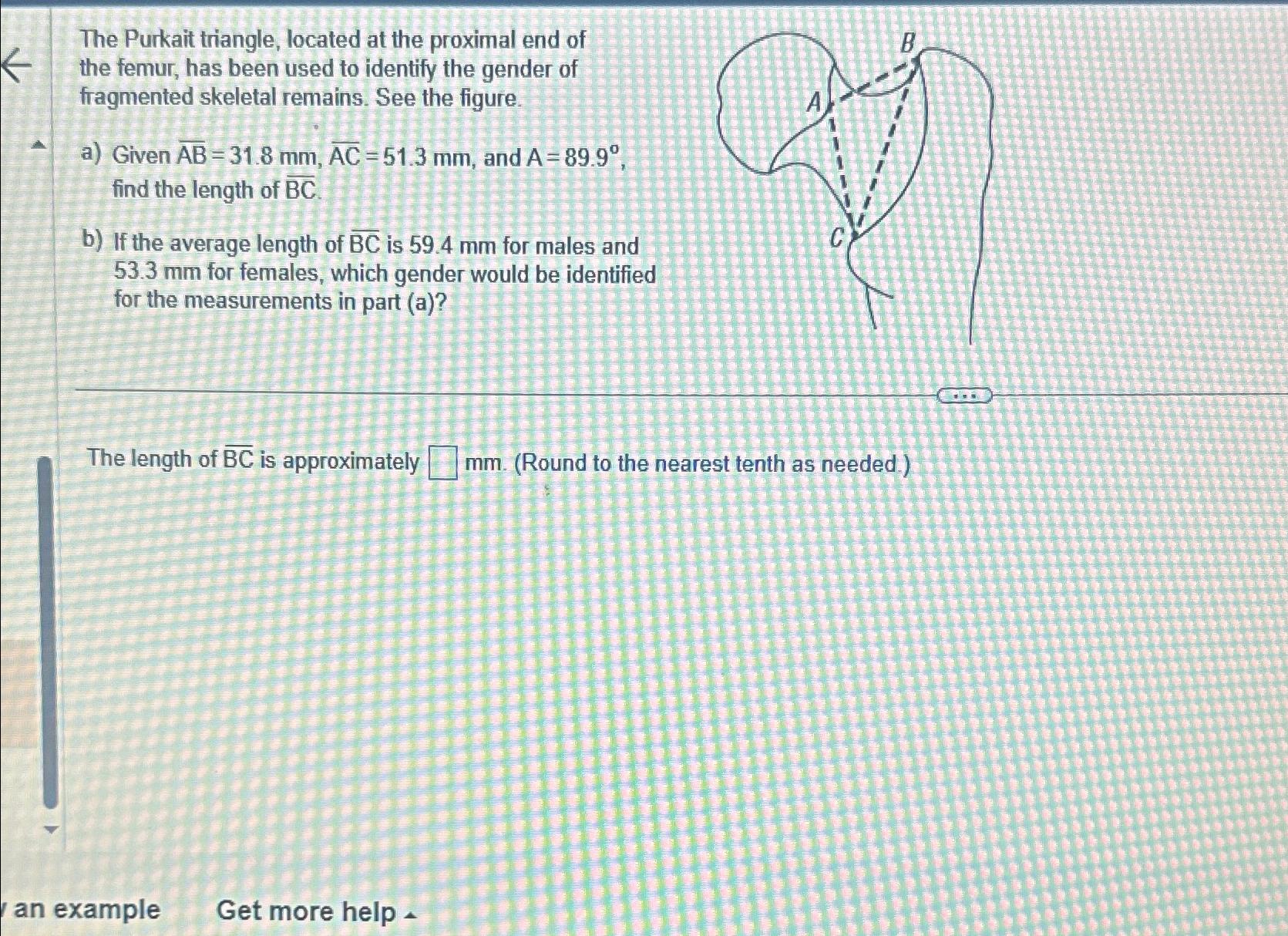 Solved The Purkait triangle, located at the proximal end of | Chegg.com