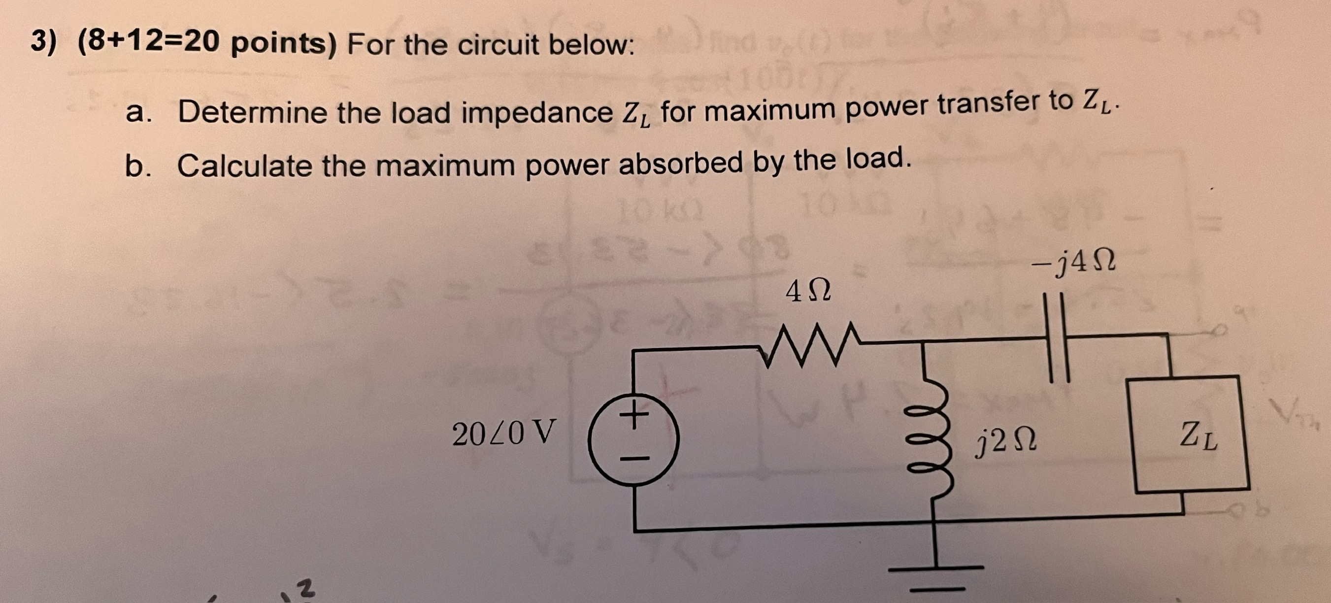 Solved points) ﻿For the circuit below:a. ﻿Determine the load | Chegg.com