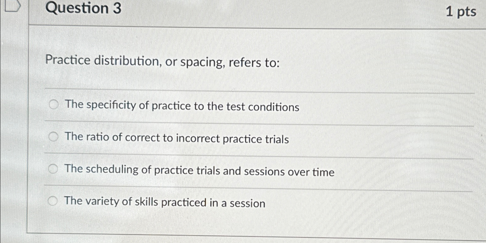 Solved Question 31ptsPractice distribution, or spacing, | Chegg.com
