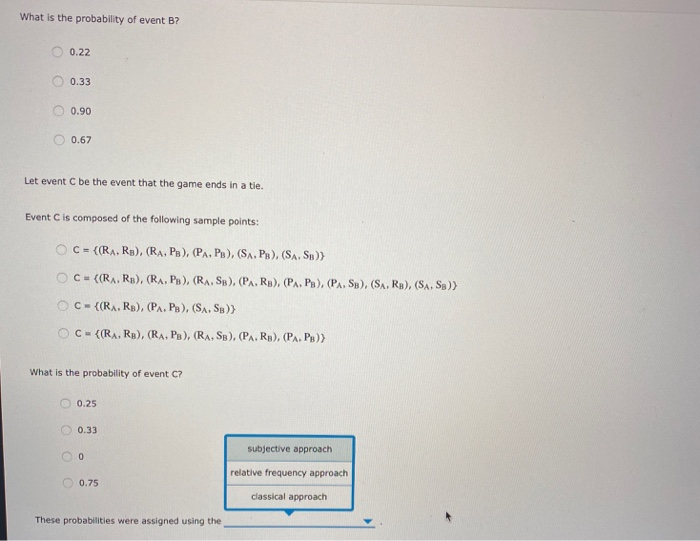 Solved 4. Assigning probability to events - | Chegg.com