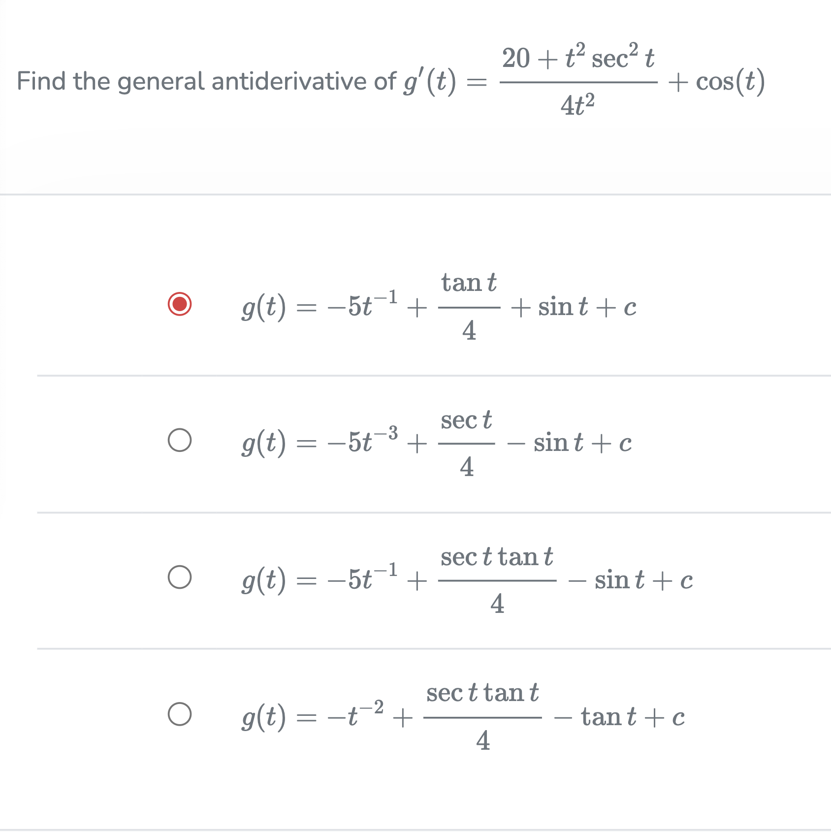 Solved Find the general antiderivative of | Chegg.com