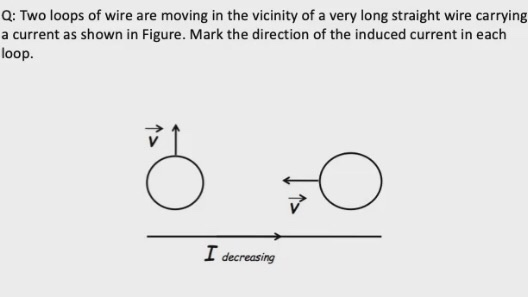 Solved Q: Two loops of wire are moving in the vicinity of a | Chegg.com