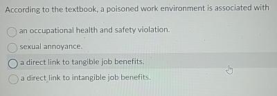 Solved According to the textbook, a poisoned work | Chegg.com