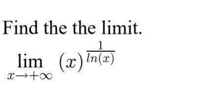 Solved Find the the limit. 1 lim (2) In(x) x x+o | Chegg.com