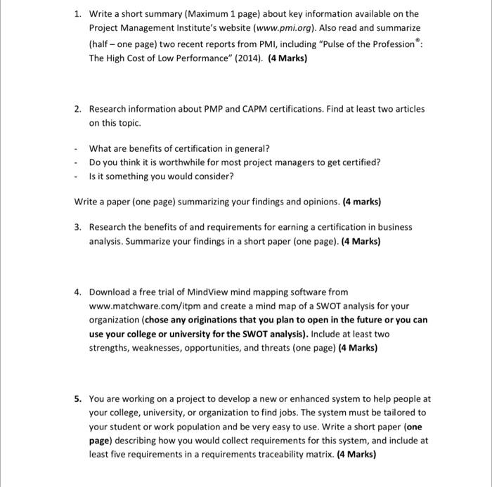 Solved 1. Write a short summary (Maximum 1 page) about key | Chegg.com