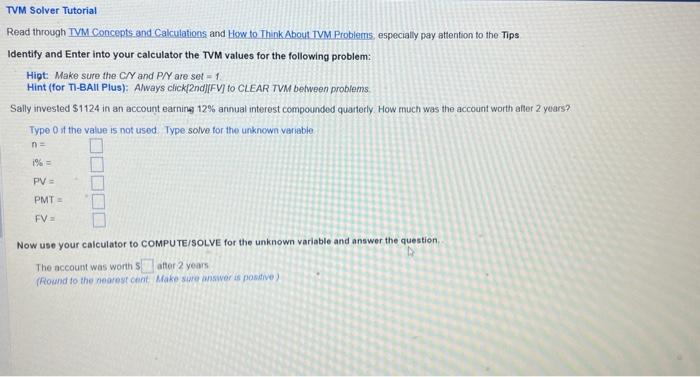 Solved Read through TVM Concepts and Calculations and How to | Chegg.com