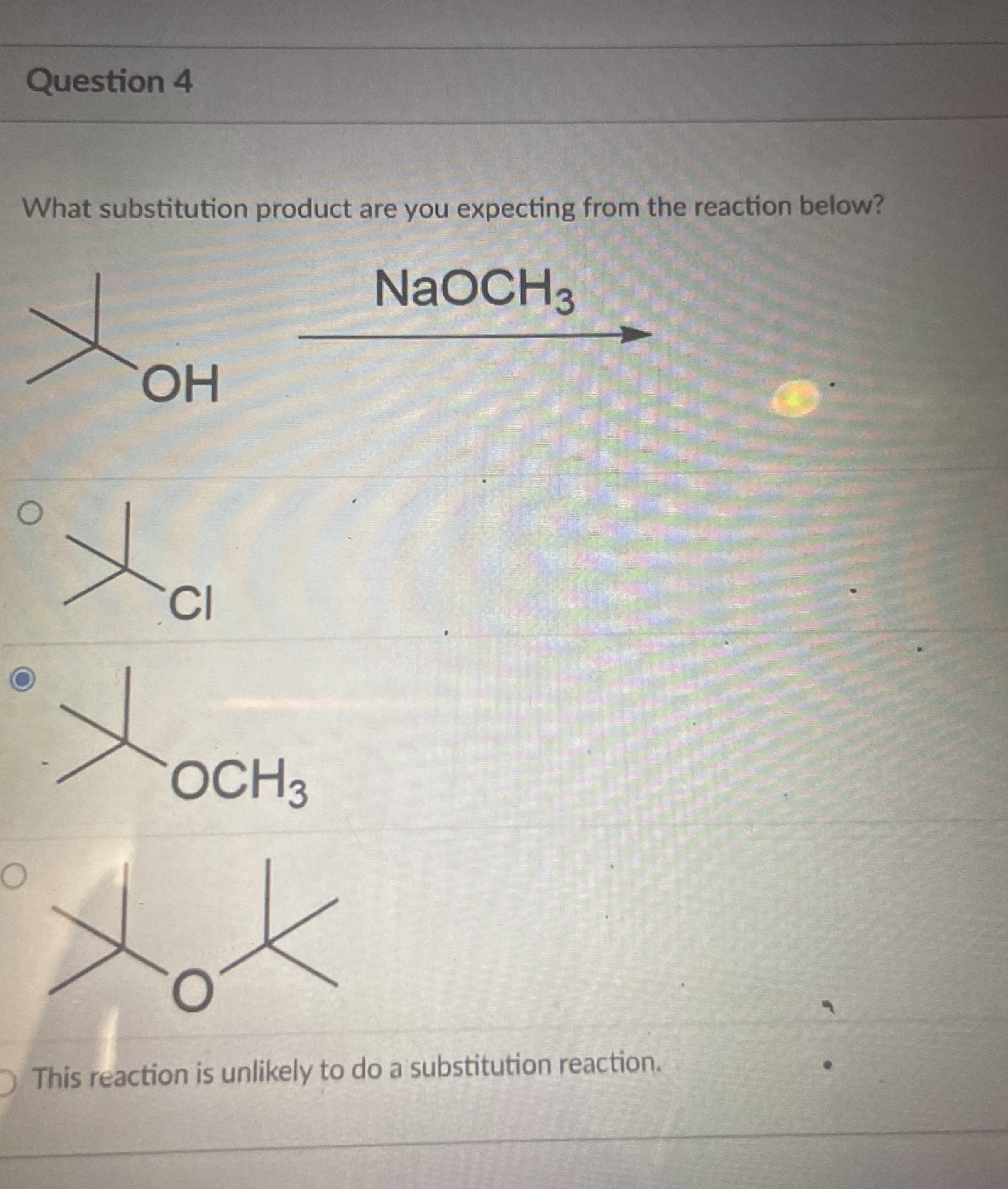 Solved Question 4What substitution product are you expecting | Chegg.com