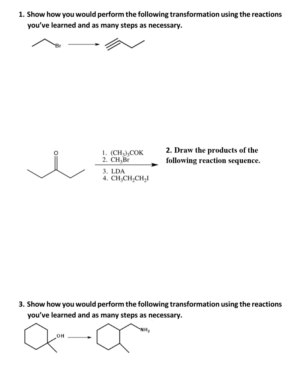 Solved Show how you would perform the following | Chegg.com