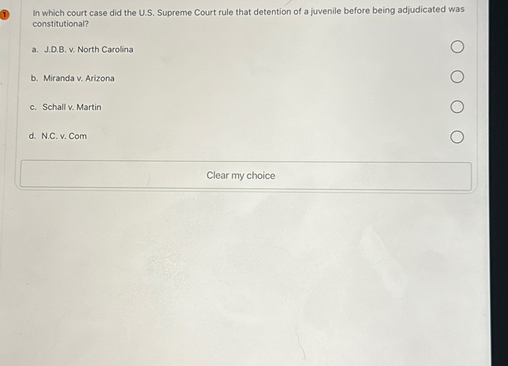 Solved (1) ﻿In which court case did the U.S. ﻿Supreme Court | Chegg.com