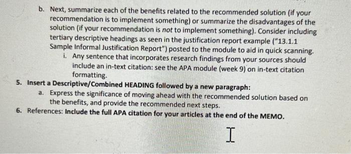 Week 13: Summary Assignment C. Informal Justification | Chegg.com