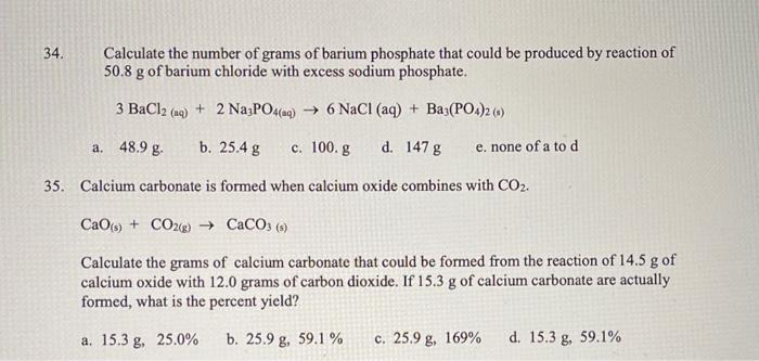 Solved Question 10.1Chemistry Answer Parts (34 - 35)?Answer | Chegg.com